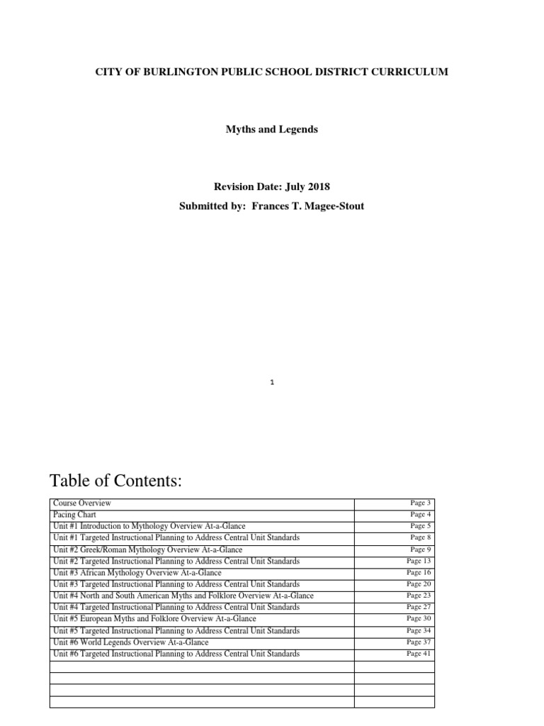 Myths and Legends | PDF | Greek Mythology | Literacy