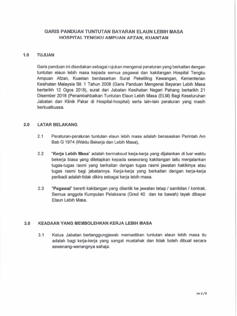 Garis Panduan ELM HTAA | PDF