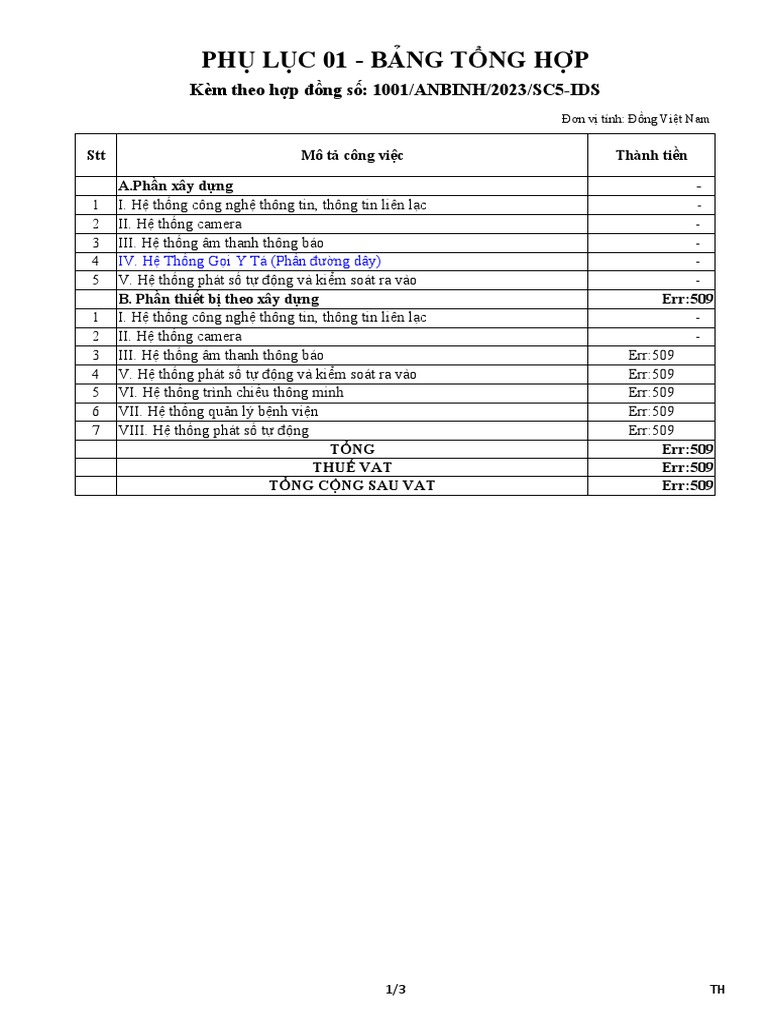 Vat Tu Cable Va Phu Kien Dien Nhe An Binh V2 20 Feb 2023 | PDF