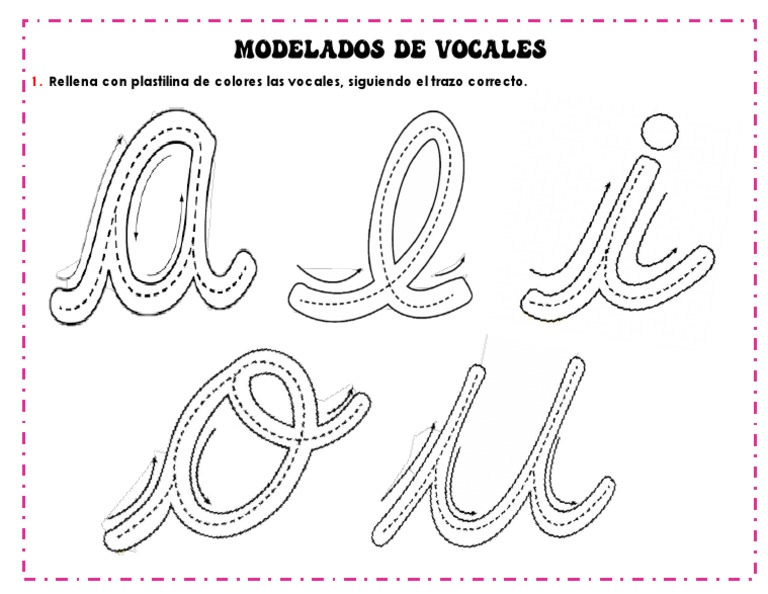 Modelado Con Plastilina, Trazo Cursivo de Vocales | PDF | Arte