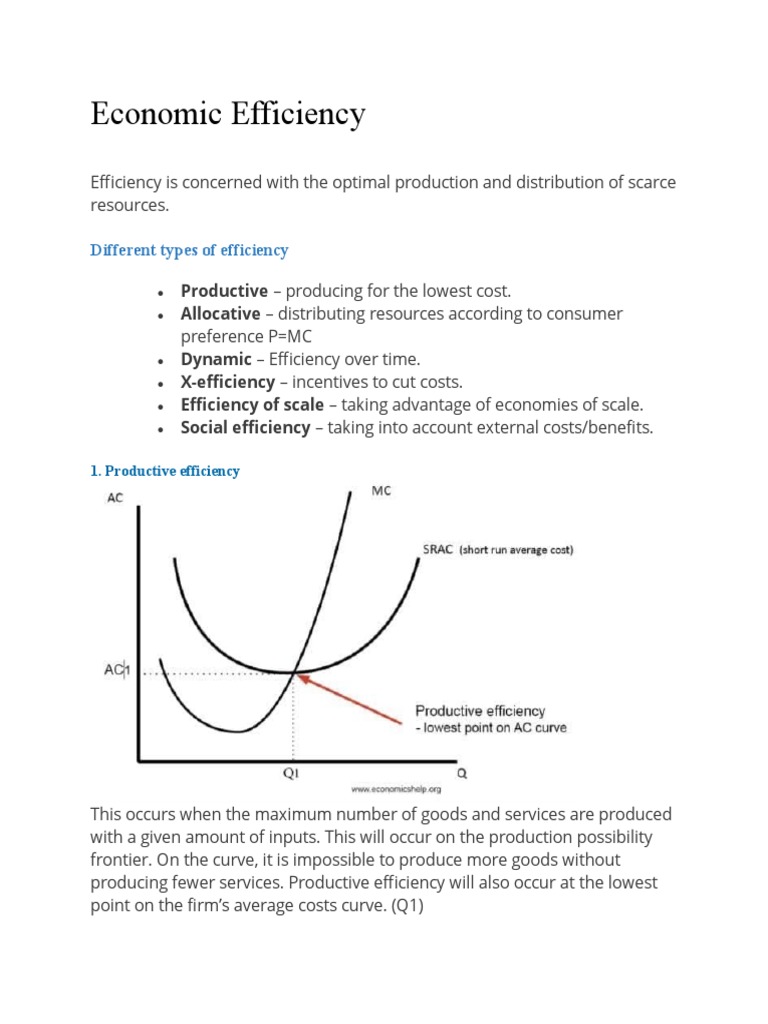 Economic Efficiency | PDF | Economies Of Scale | Economies