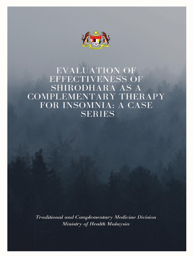 Shirodhara - Technical Report | PDF | Insomnia | Ayurveda