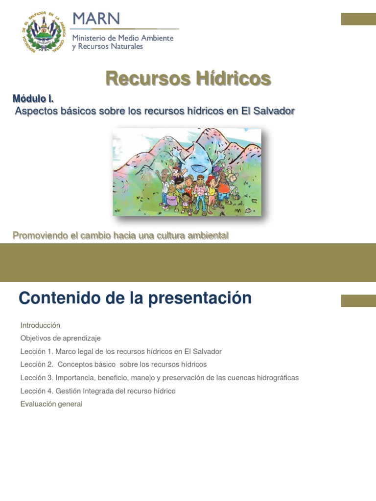 Modulo I - Aspectos Basicos Sobre Los Recursos Hidricos en El Salvador ...