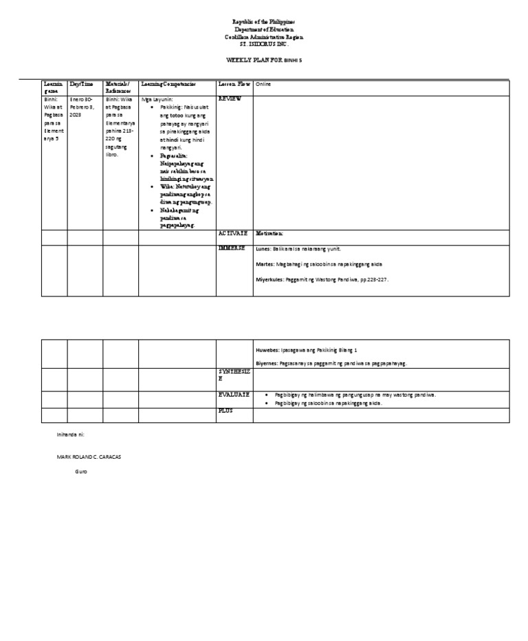 Binhi 5 LP - 1 | PDF