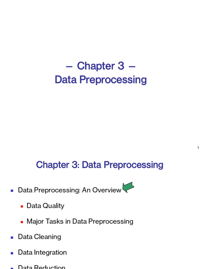 CH 03-01 Data Preprocessing | PDF | Covariance | Chi Squared Test