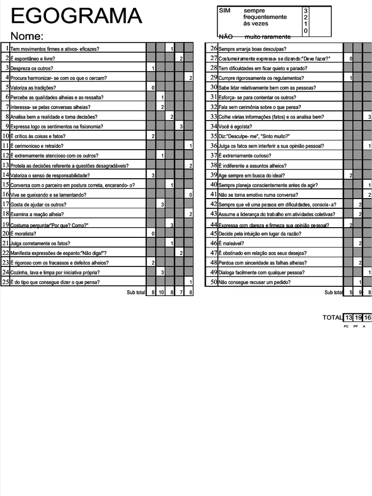 Teste Egograma Compress | PDF