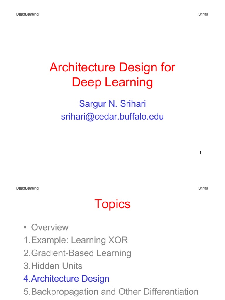 ArchitectureDesign For DeepLearning | PDF | Deep Learning | Artificial Neural Network