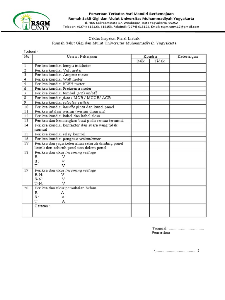 RS GIGI INSPEKSI PANEL | PDF