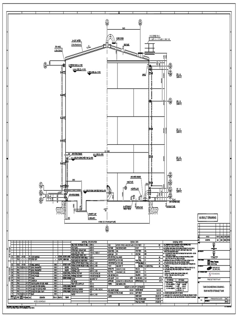 PRAI-V0-XF00-GCL-0700 - As-Built - Tank Enigneering Drawing - Raw Water ...