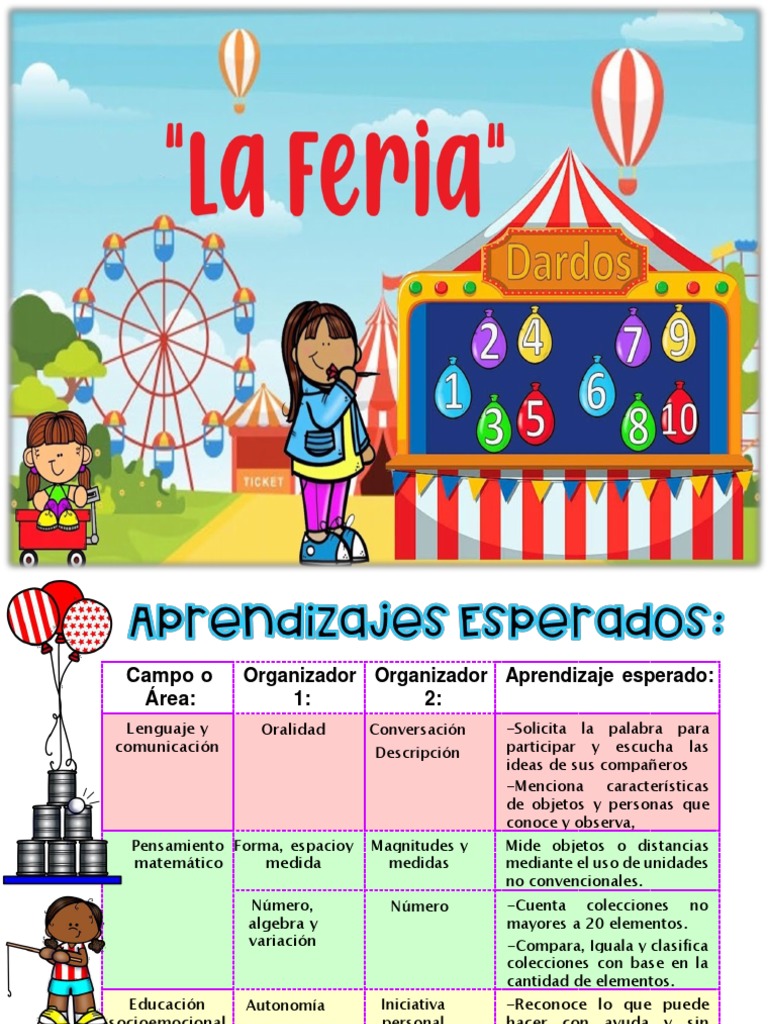 Actividades de Feria para Preescolar | PDF | Aprendizaje | Salón de clases