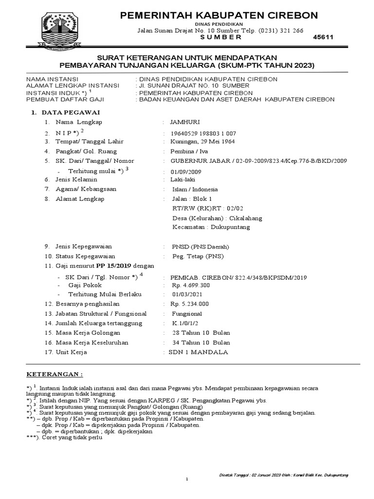 SKUMPTK 2023 Pak Jam | PDF