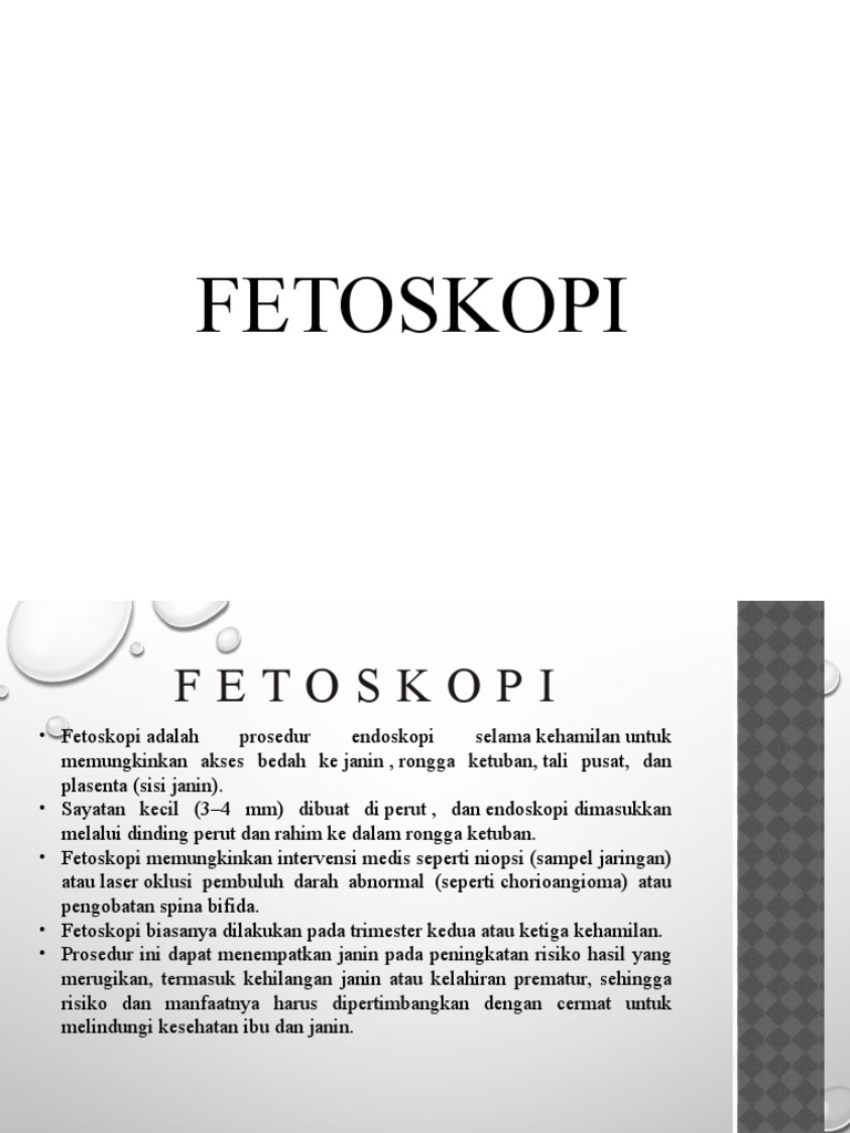 Prosedur Fetoskopi dan Amniosentesis | PDF | Pengembangan Diri ...