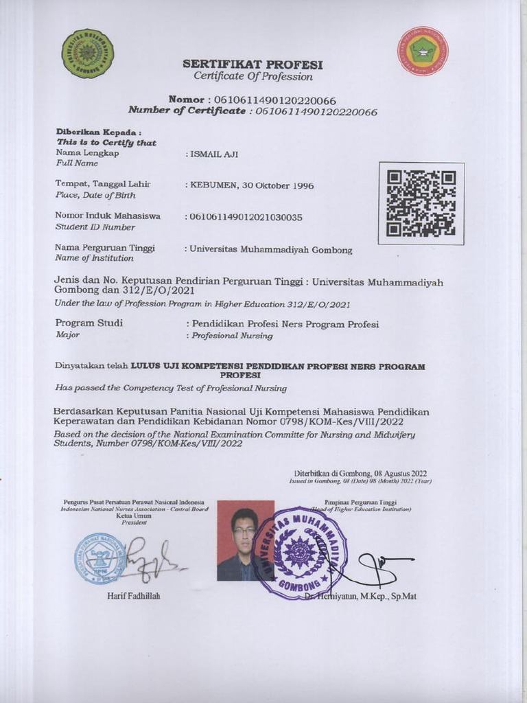 Sertifikat Profesi Pdf