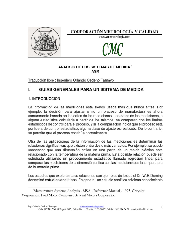 Guias Generales para Un Sistema de Medida | PDF