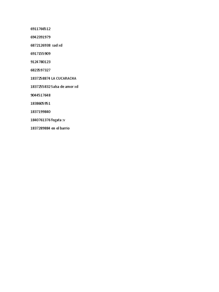 Codigos de Musica EVADE | PDF