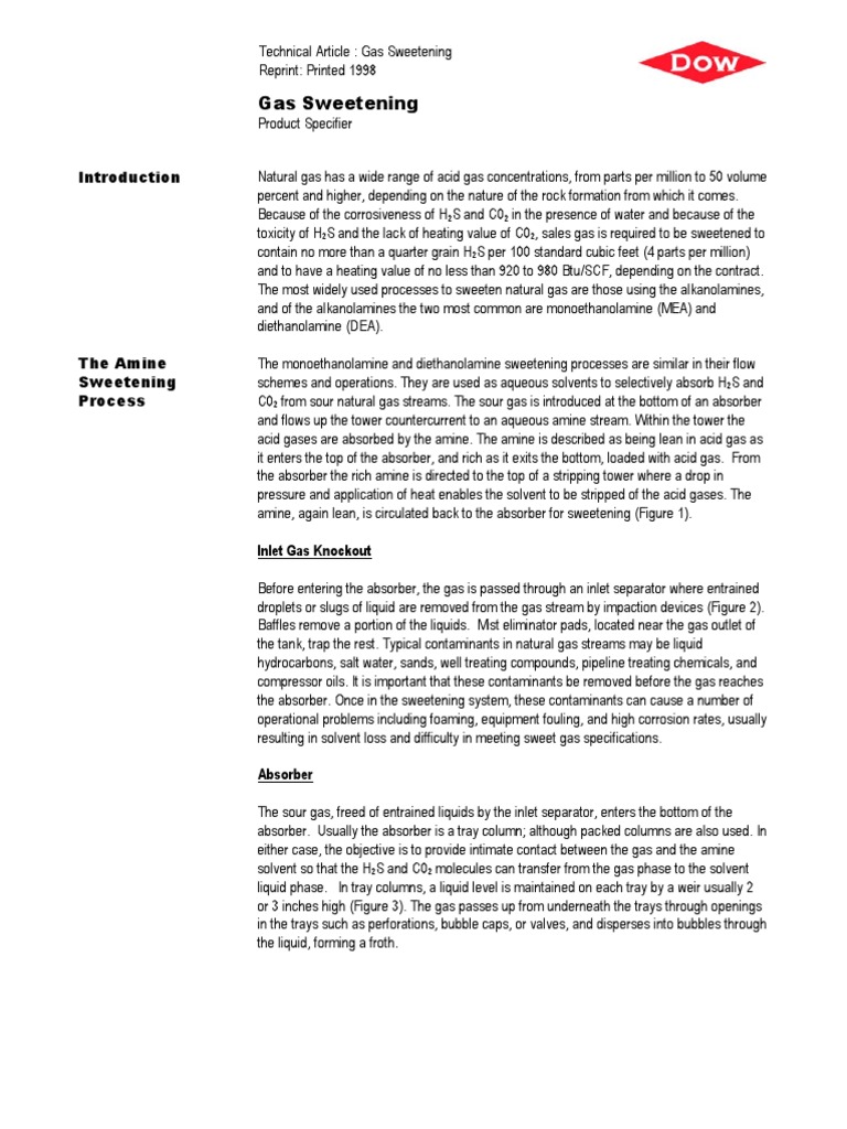 Amine Gas Sweetening Plant | Download Free PDF | Filtration | Gases