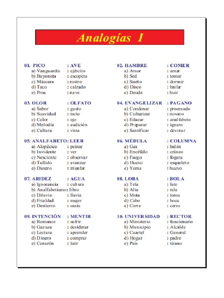 ANALOGÍAS | PDF