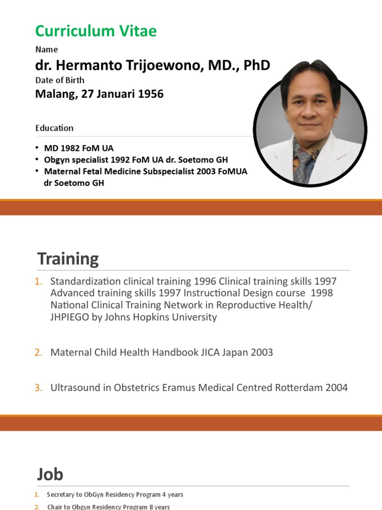 CV DR Hermanto | PDF | Cerebellum | Prenatal Development