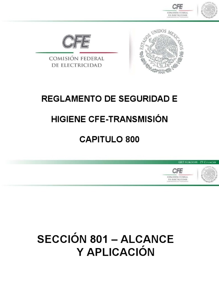 Reglamento de Seguridad e Higiene. Capitulo 800 | PDF | Máquina elevadora | Aislador (Electricidad)
