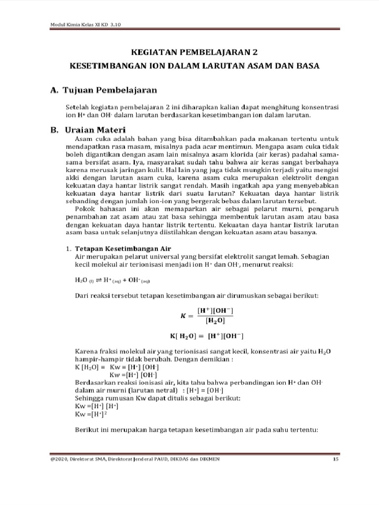 Kesetimbangan Ion | PDF