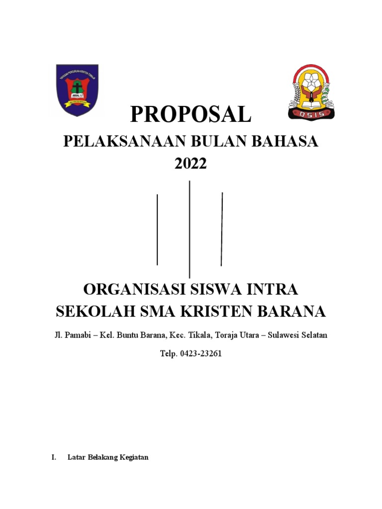 Proposal - Bulan Bahasa 2022 | PDF
