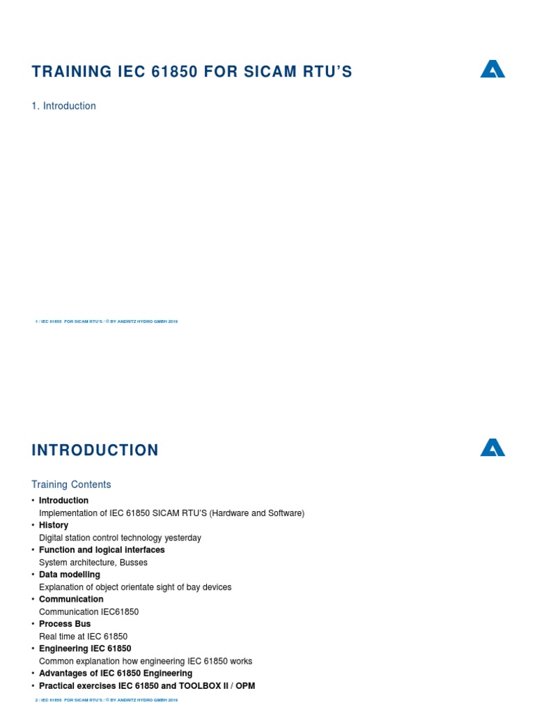 01 TBII IEC61850 Introduction | PDF