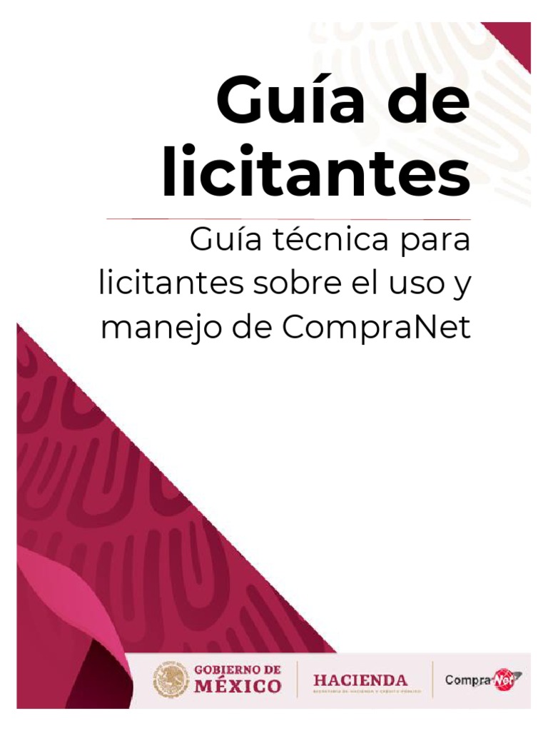 Guia Tecnica para Licitantes Sobre El Uso y Manejo de CompraNet ...
