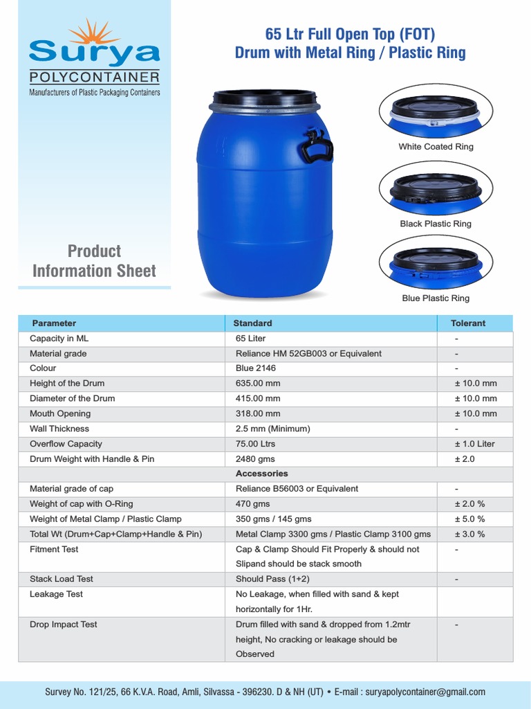 Chemical Drum All | PDF | Materials | Manufactured Goods