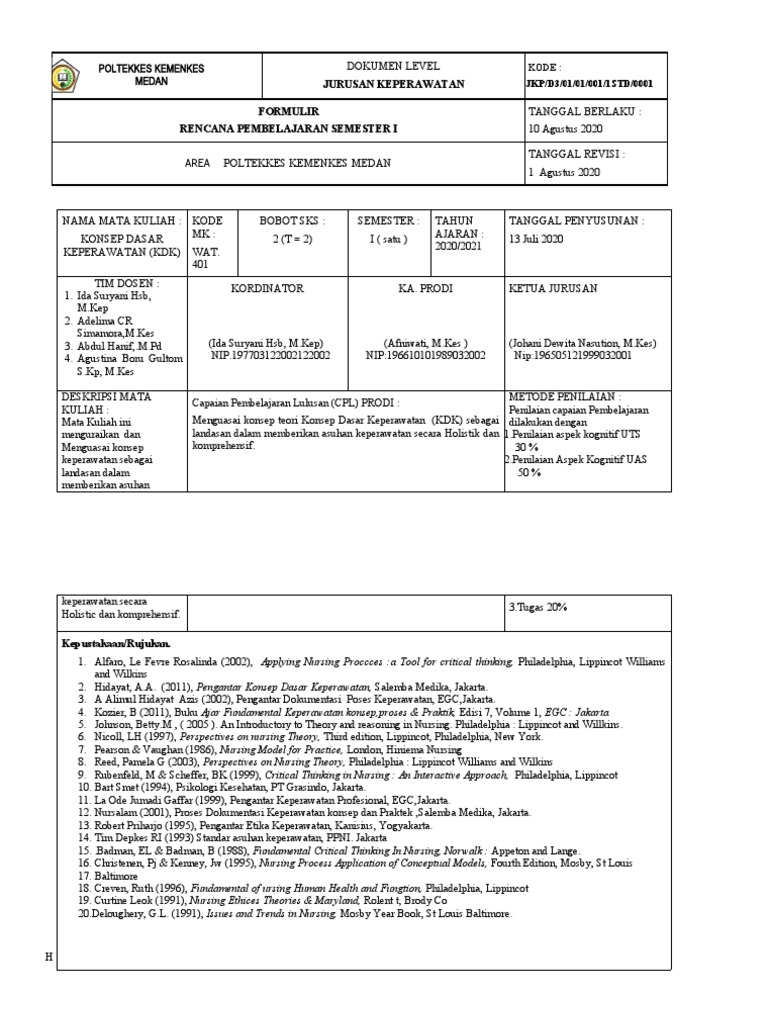 RPS KDK 2021-2022 SM 1 | PDF