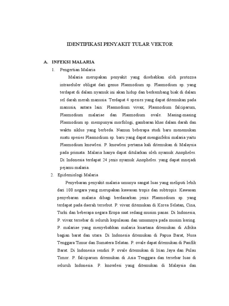 Identifikasi Penyakit Tular Vektor | PDF