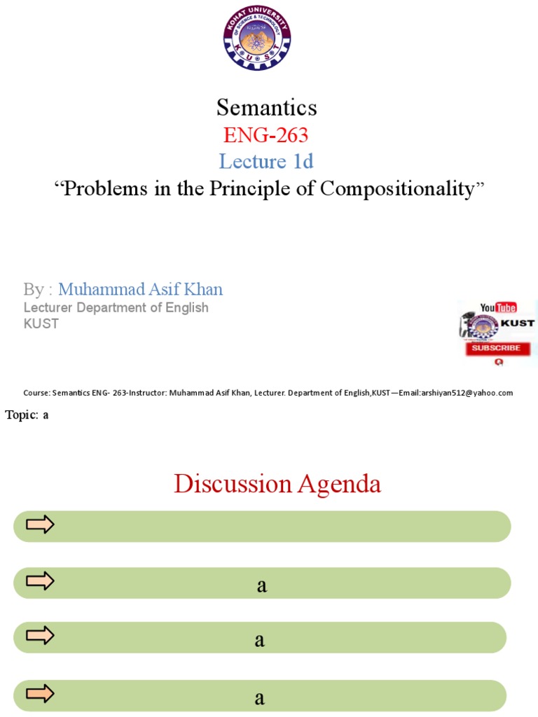 Problem in Principle of Compositionality 01 | PDF | English Language | Word