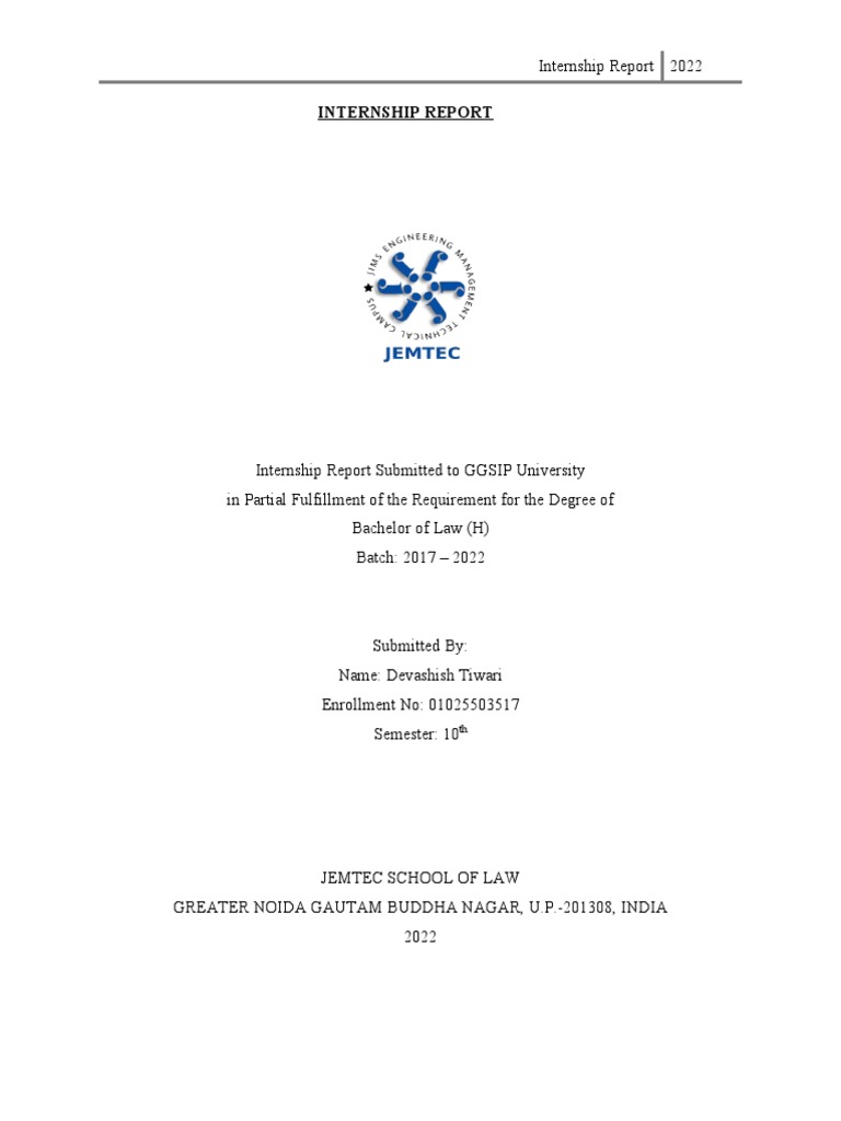 Internship Report Final | PDF | Bankruptcy | Corporate Social ...