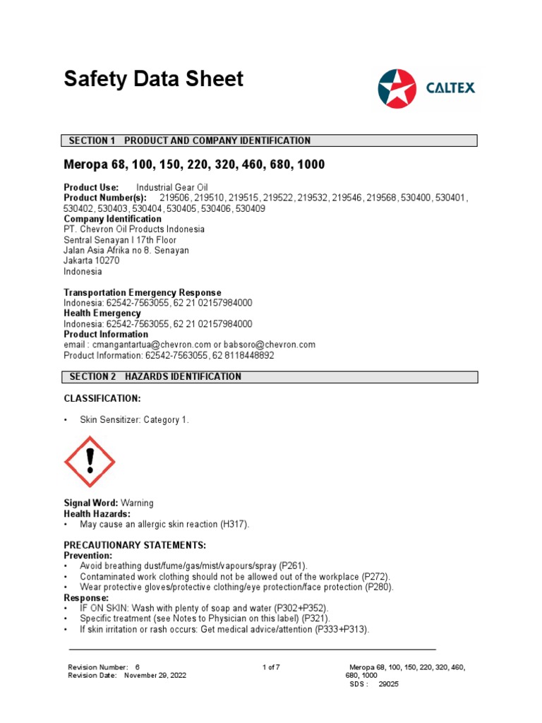 SDS Meropa | PDF | Personal Protective Equipment | Toxicity