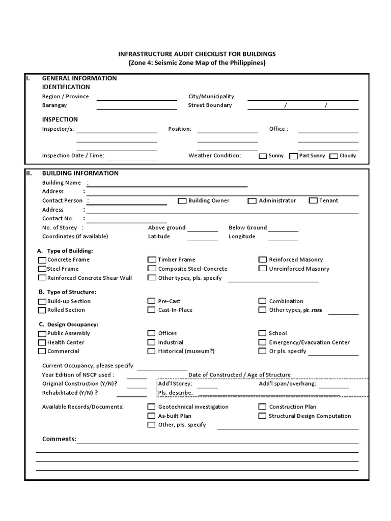 Infra Audit Checklist Zone 4 | Download Free PDF | Reinforced Concrete ...