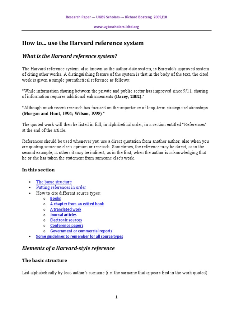 Havard Referencing Style | PDF | World Wide Web | Internet & Web