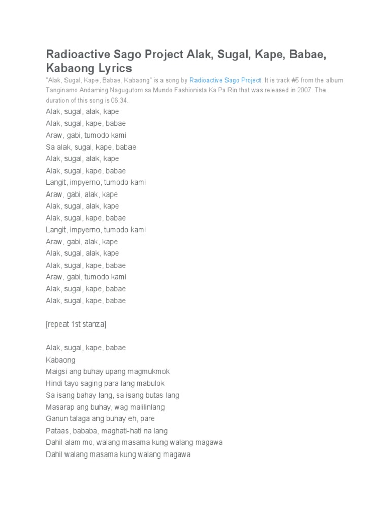 Radioactive Sago Project Alak | PDF