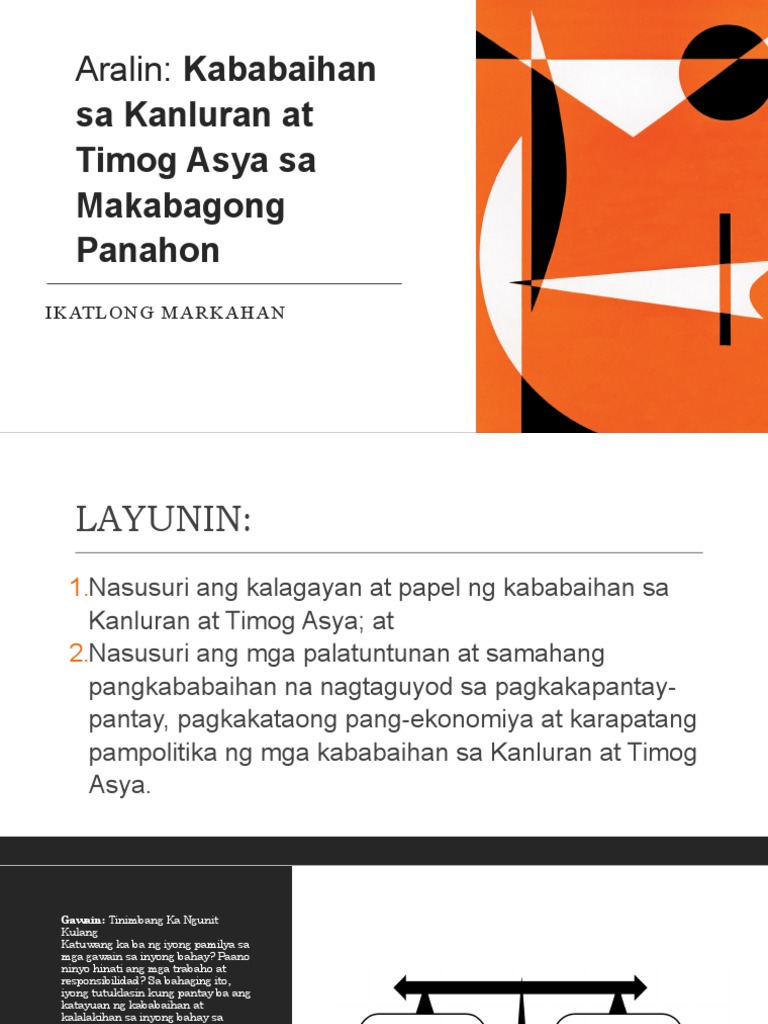 Kababaihan Sa Kanluran at Timog Asya Sa Makabagong Panahon | PDF