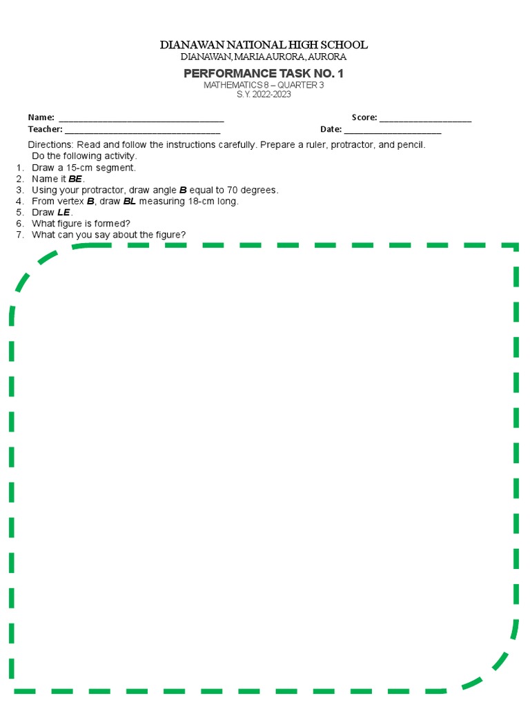 1st Performance Task Math 8 (Q3) | PDF