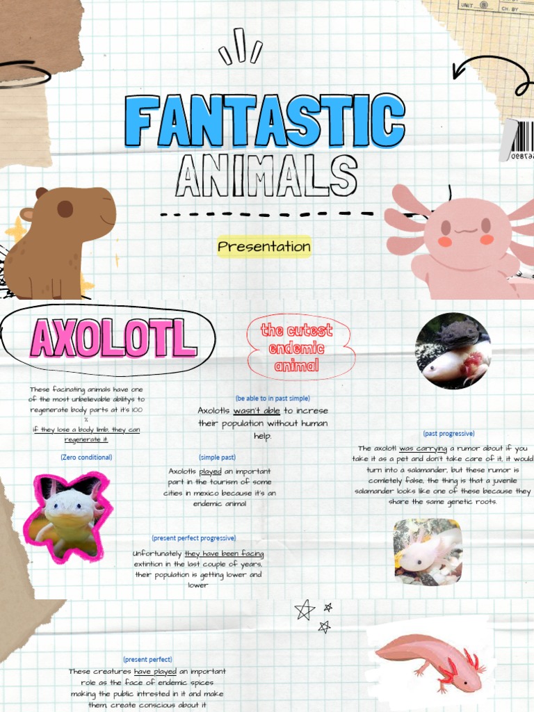 Axolotls and Capybaras: Endangered Wonders | PDF | Komodo Dragon ...