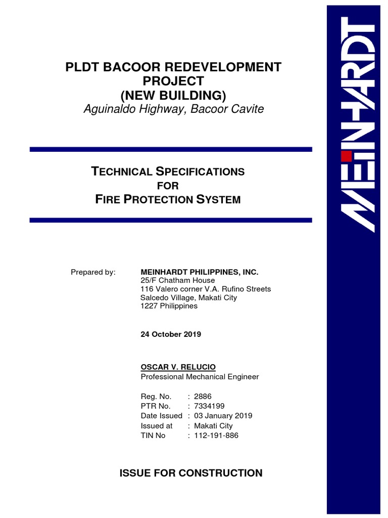 Technical Specifications For Fire Protection System | PDF ...