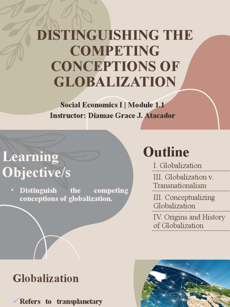 Module 1.1 Distinguishing The Competing Conceptions of Globalization (1 ...