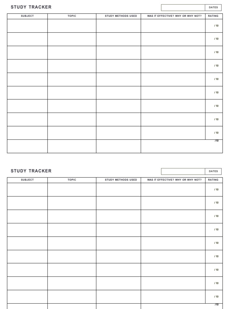 Study Tracker | PDF