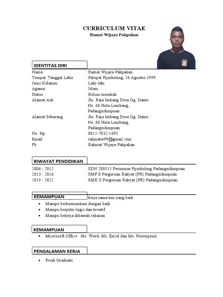 CV Ramat Wijaya Pakpahan | PDF