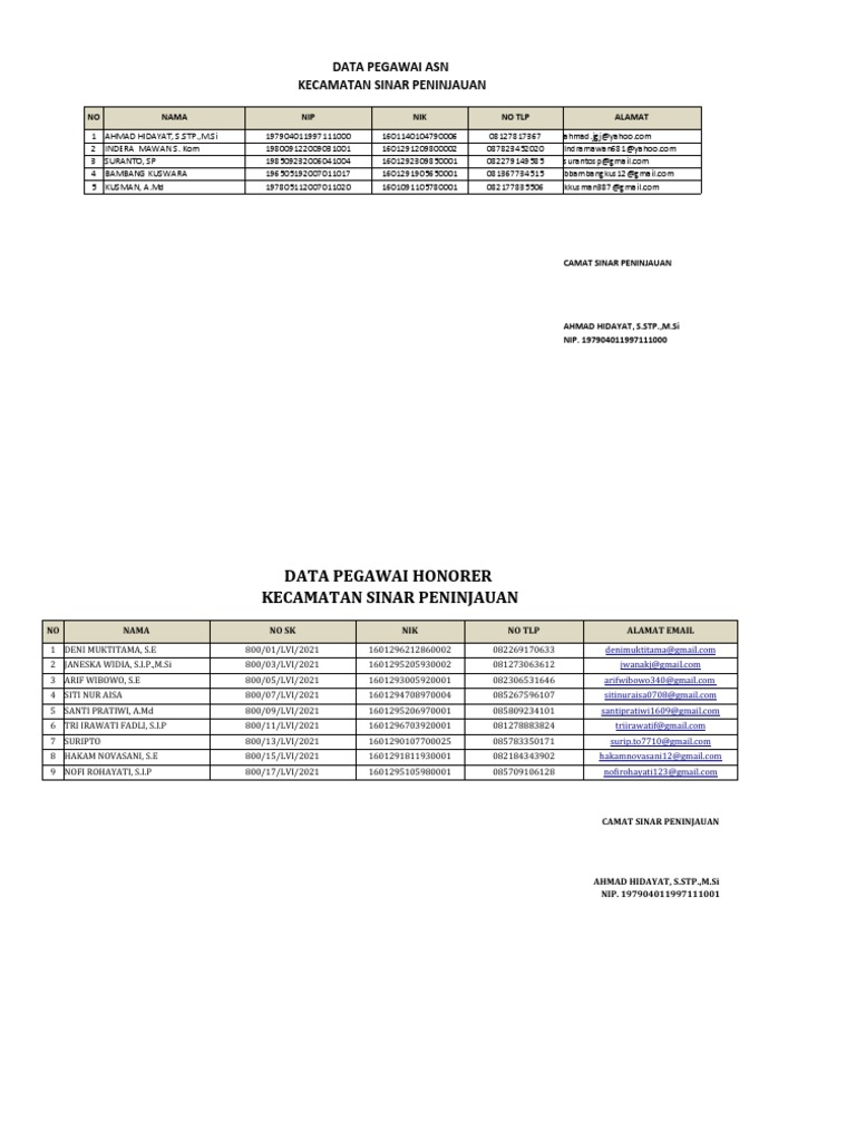 Data & Dokumen BPK Asn | PDF