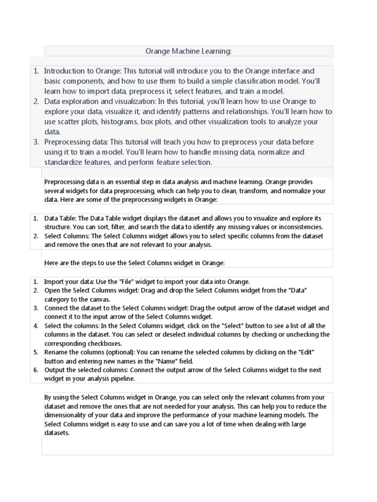 Orange Machine Learning | PDF | Regression Analysis | Machine Learning