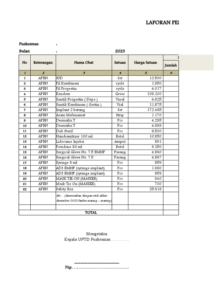 Format Lplpo KB 2023 | PDF