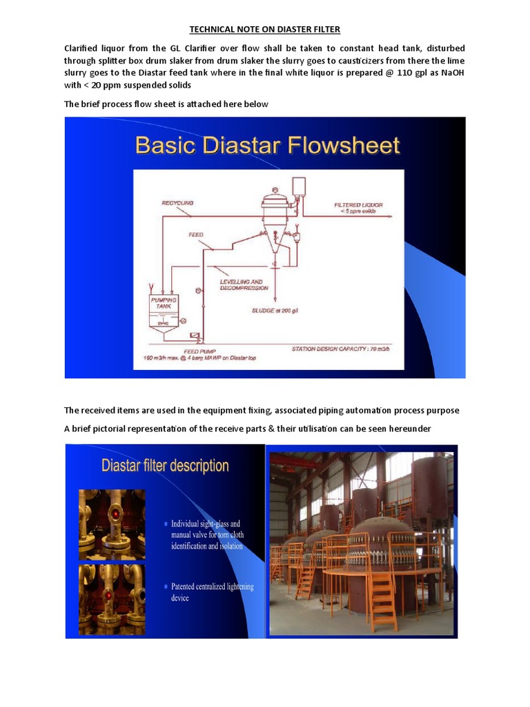 Technical Note On Diaster Filter | PDF