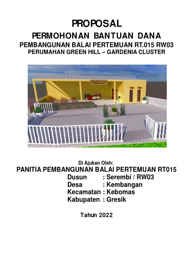Proposal Balai Warga | PDF