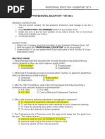 Prof Ed PPT Answer Key | PDF | Teachers | Learning