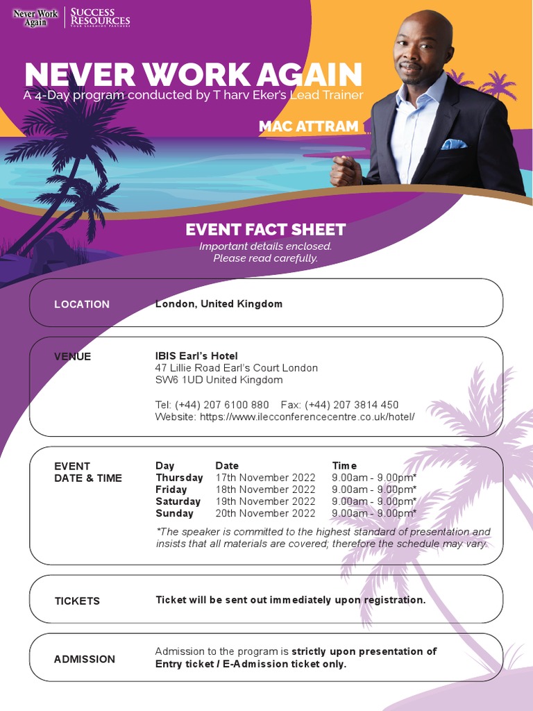 635010b4b34a1 - Nwa Event Fact Sheet | PDF | Transport